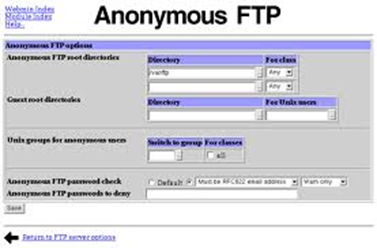 Anonymous ftp login